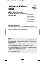 Innotek Automatic No-bark Collar BC-200E manuels
