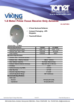 Toner Cable VS-180TVRO 1.8 Meter Prime Focus Receive Only Antenna manuels