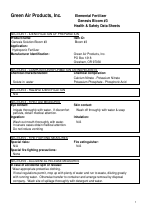 Green Air Products Genesis Bloom #3 MSDS manuels