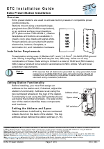ETC Unison Echo Preset Station manuels