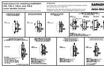 SARGENT PR8600 Center & Top Latch Concealed Vertical Rods manuels