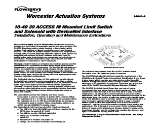 Flowserve 10-40 39 ACCESS M Mounted Limit Switch manuels