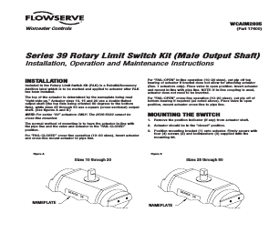 Flowserve 39 Series Rotary Limit Switch Kit manuels