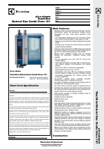 Electrolux Air-O-Steam Touchline Natural Gas Combi Oven 101 267702 manuels