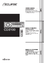 Eclipse - Fujitsu Ten CD3100 manuels